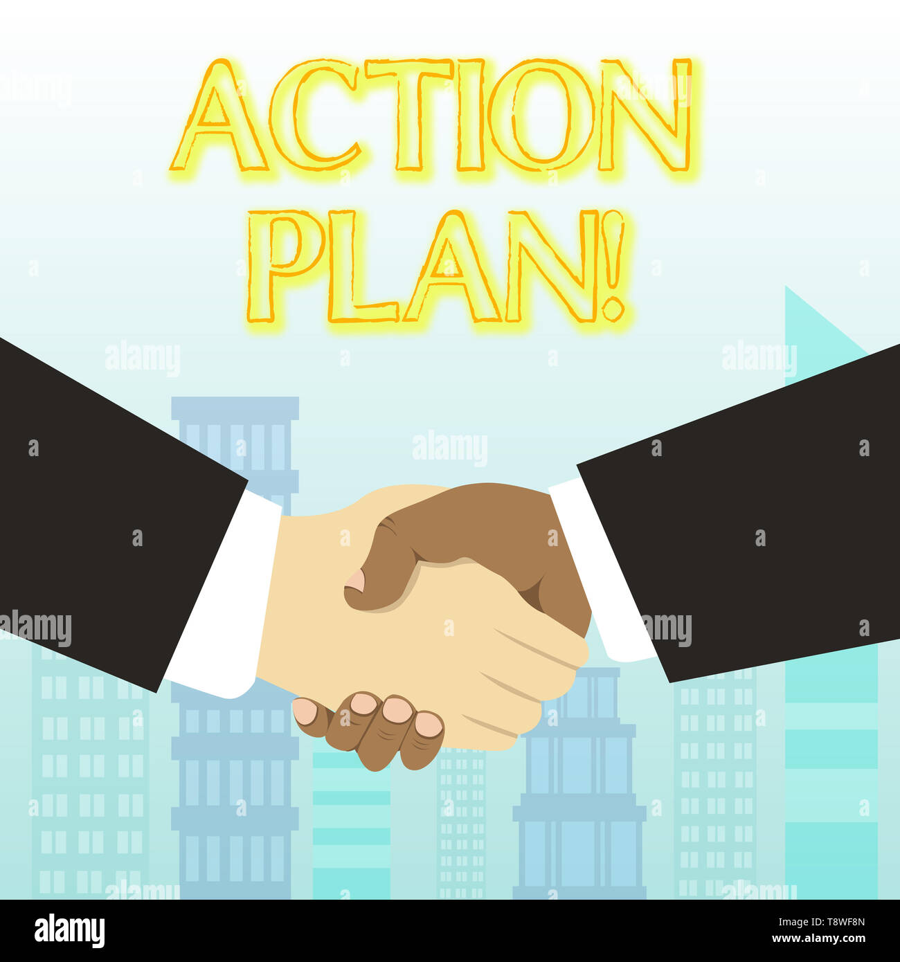 Handwriting text writing Action Plan. Conceptual photo proposed ...