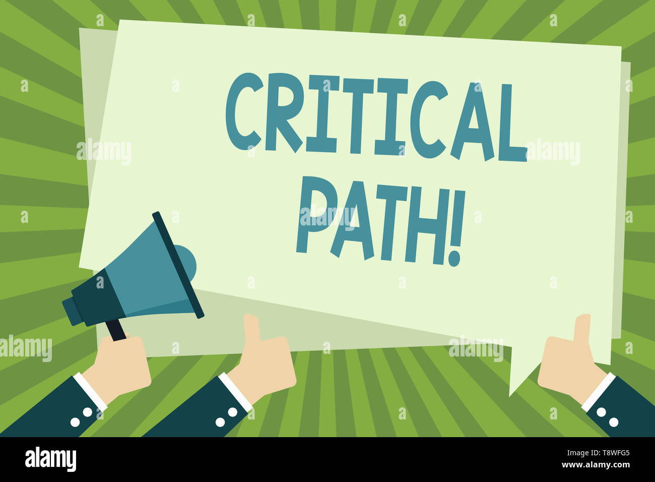 Handwriting Text Writing Critical Path Conceptual Photo Sequence Of Stages Of A Project