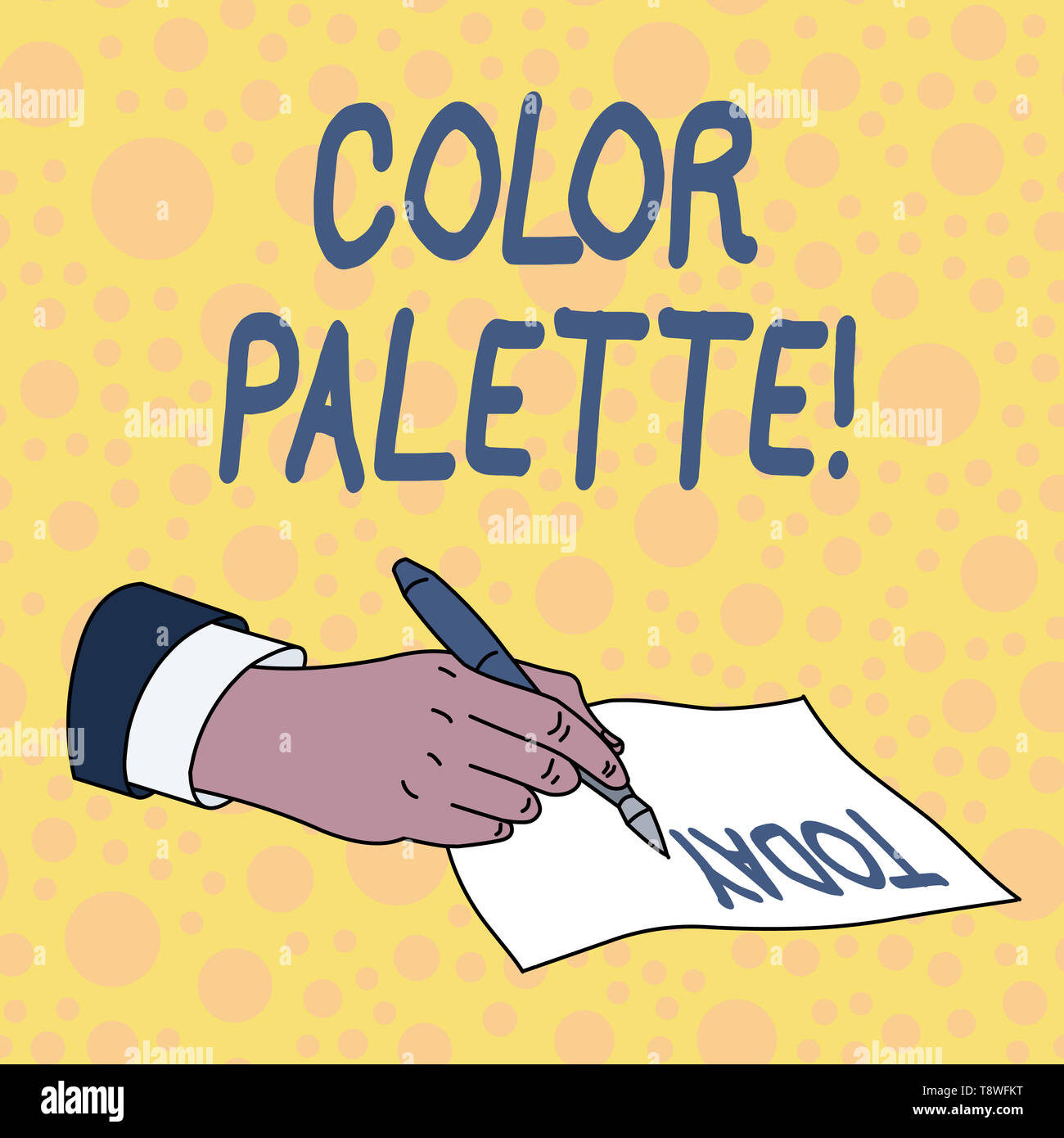 Handwriting text Color Palette. Conceptual photo full range of colors ...