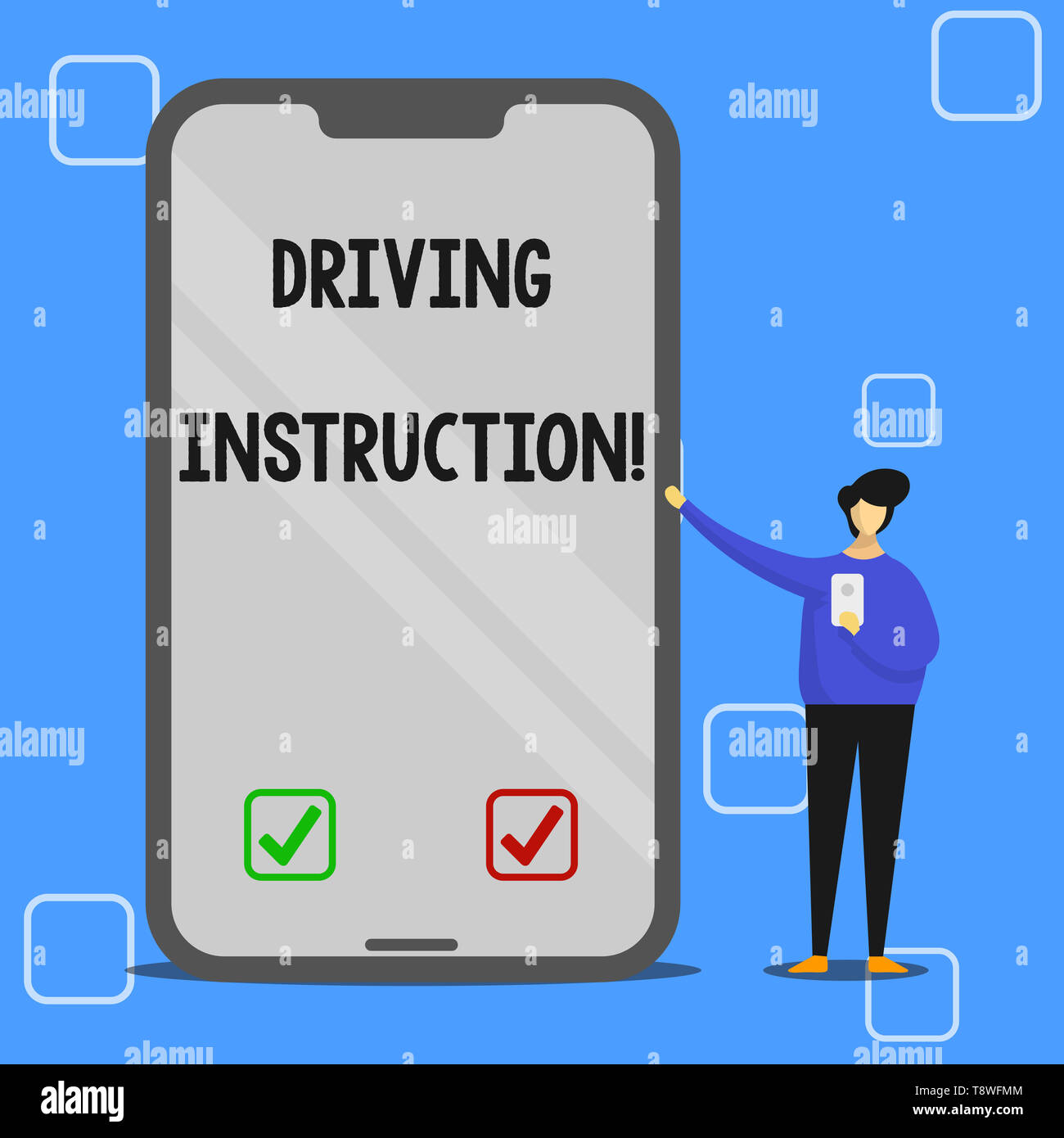 Handwriting text writing Driving Instruction. Conceptual photo detailed ...