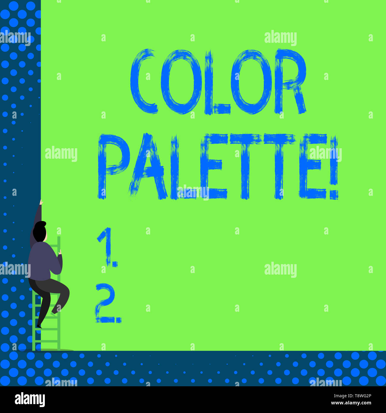 Handwriting text Color Palette. Conceptual photo full range of colors ...