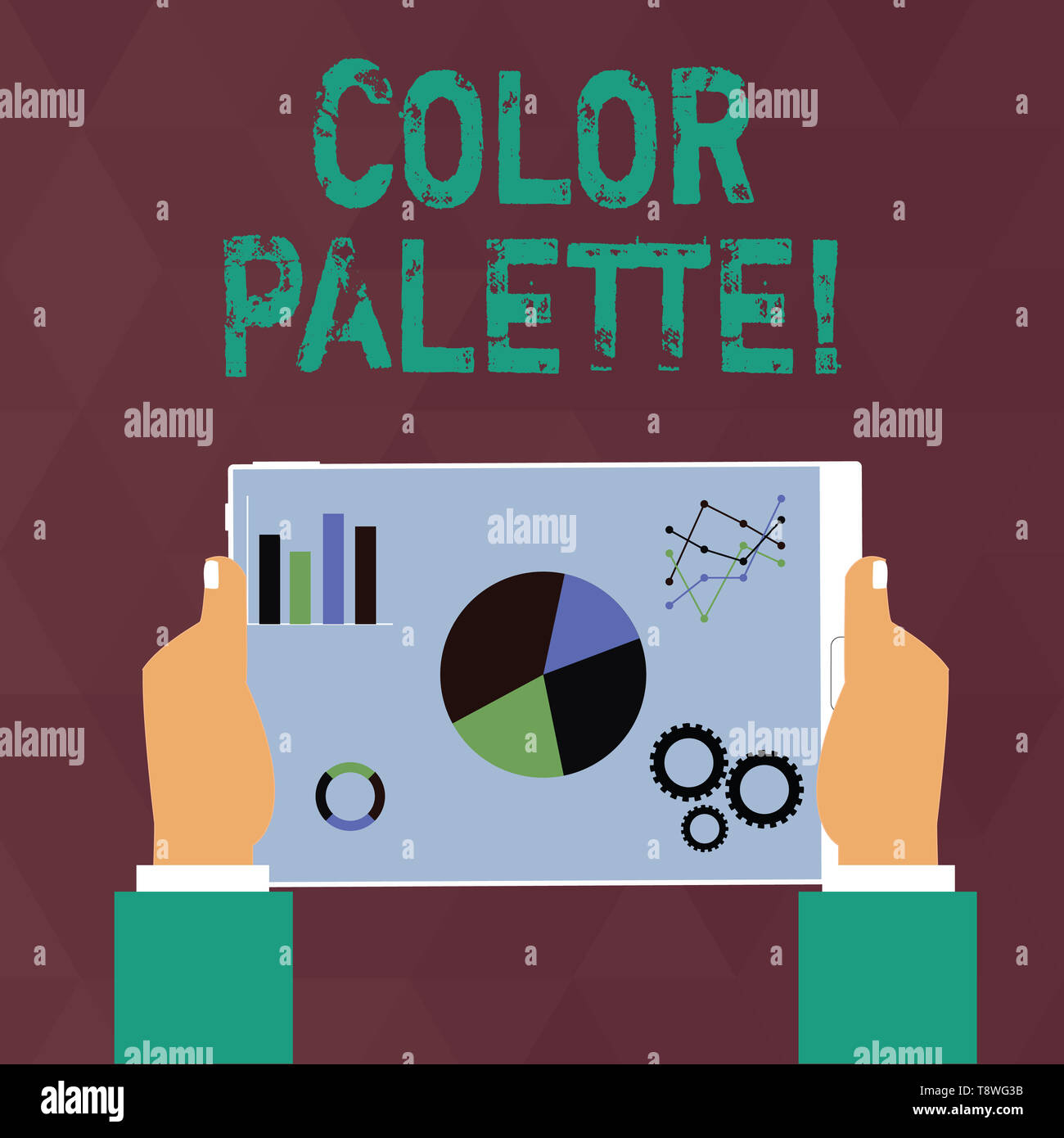 Handwriting text writing Color Palette. Conceptual photo full range of ...
