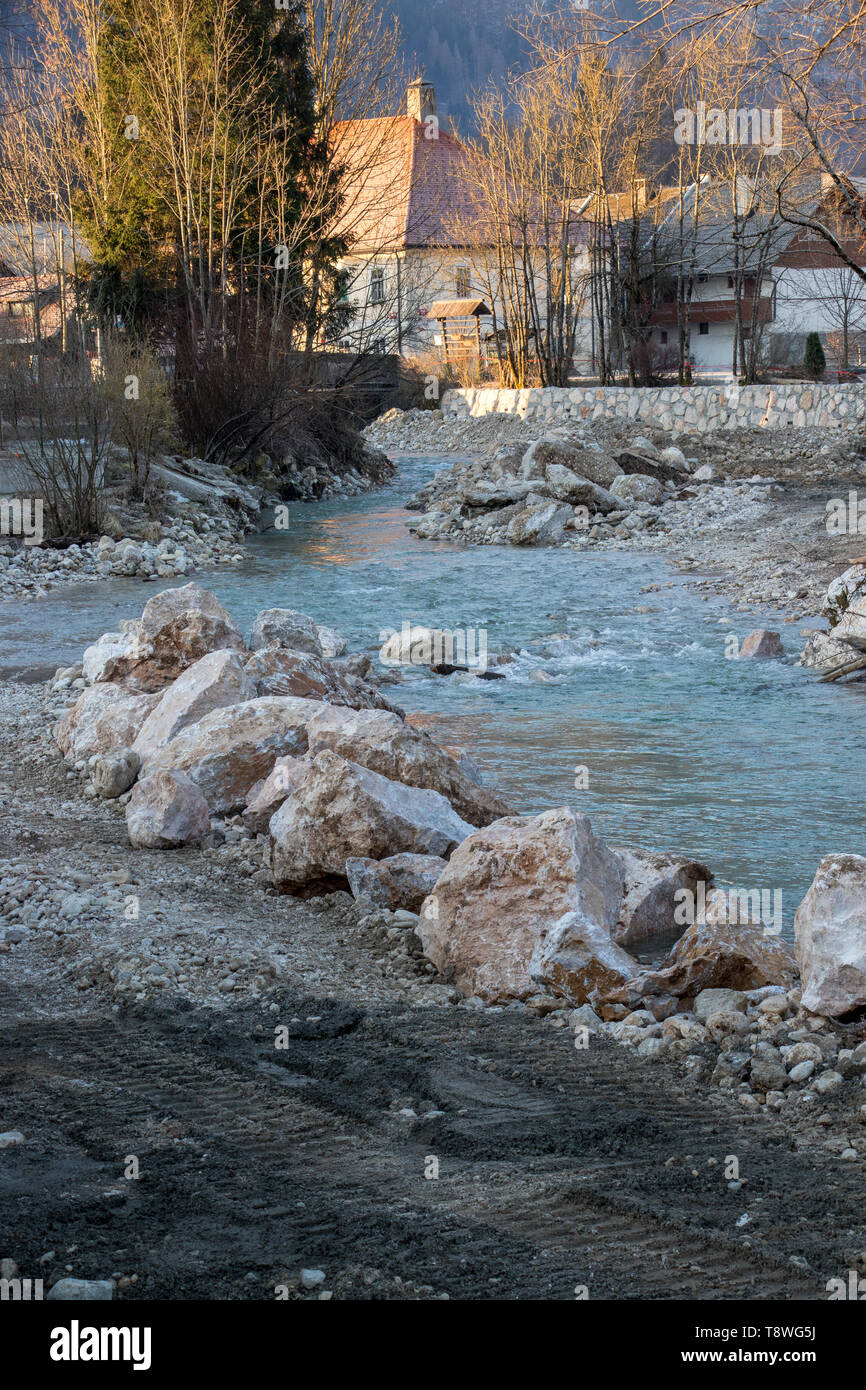 some big rocks in river stream Stock Photo - Alamy