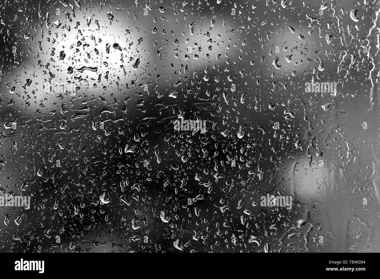 Wet window background Black and White Stock Photos & Images - Alamy