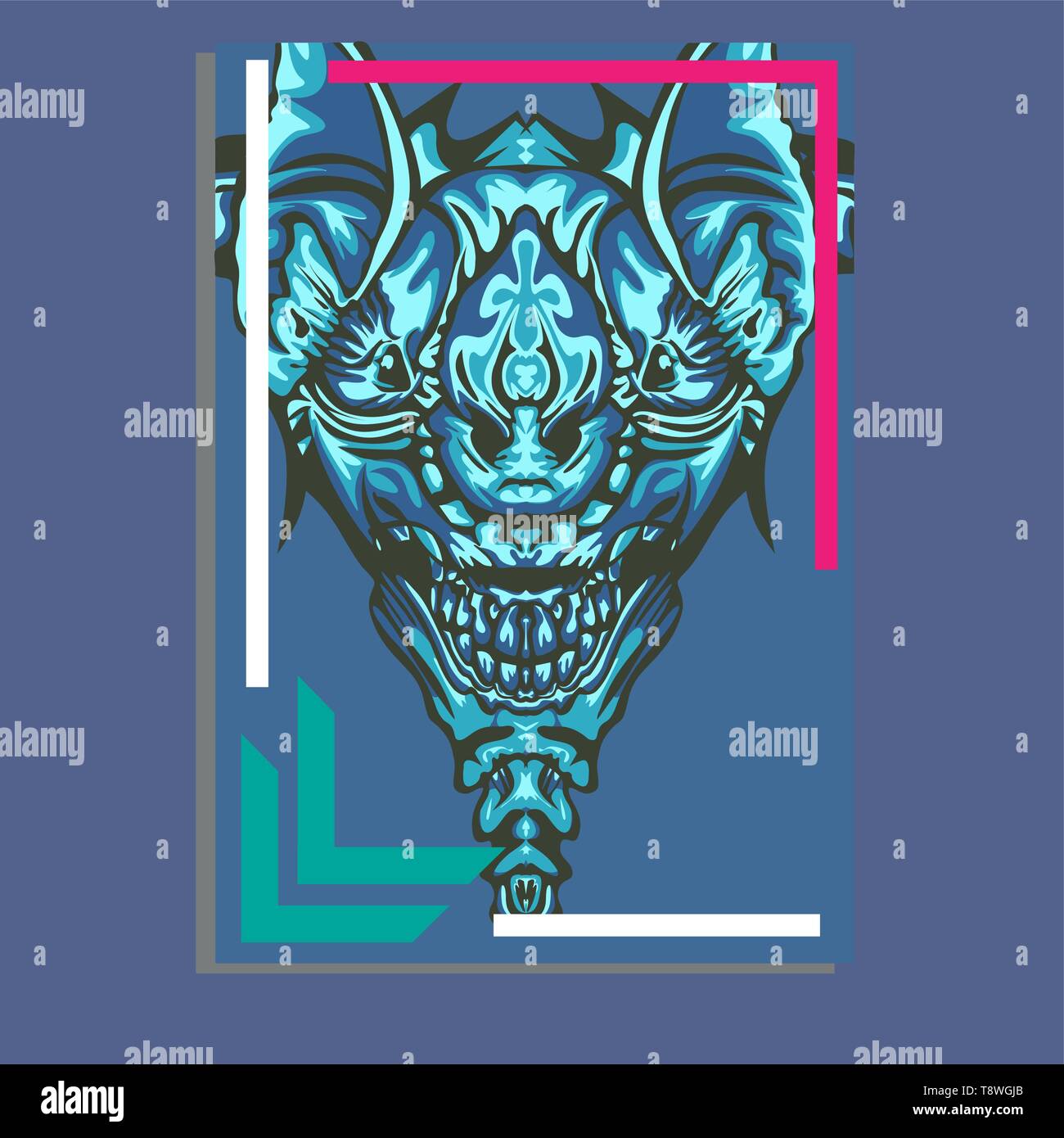 Vector illustration. Mecha sacred geometry. For t-shirt design, poster ...