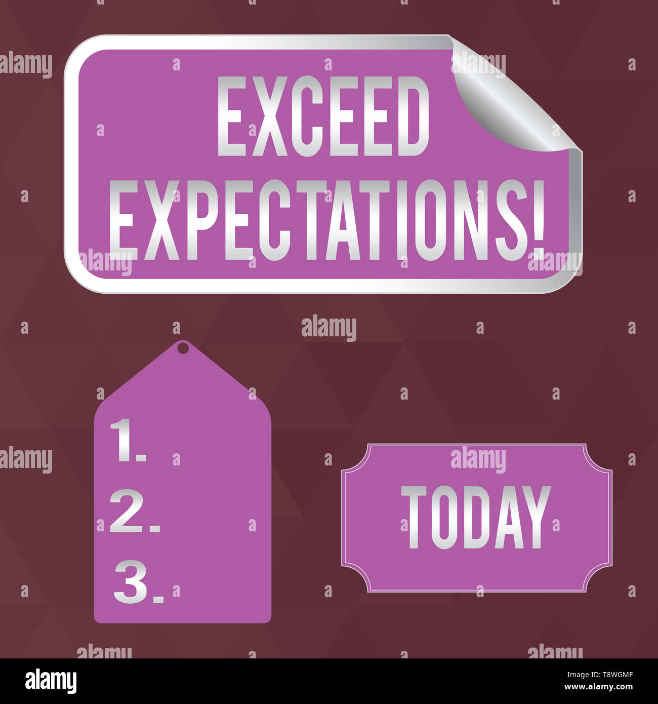 Writing note showing Exceed Expectations. Business concept for able to ...
