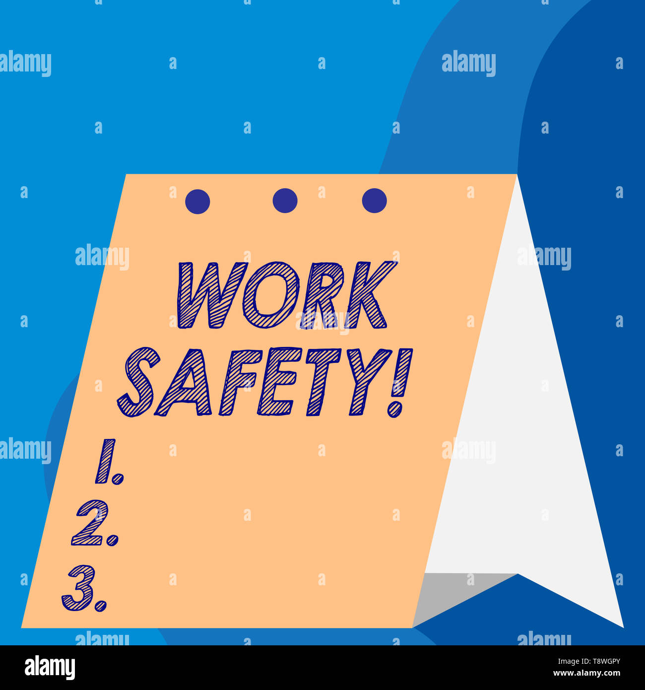 Text sign showing Work Safety. Business photo showcasing policies and ...