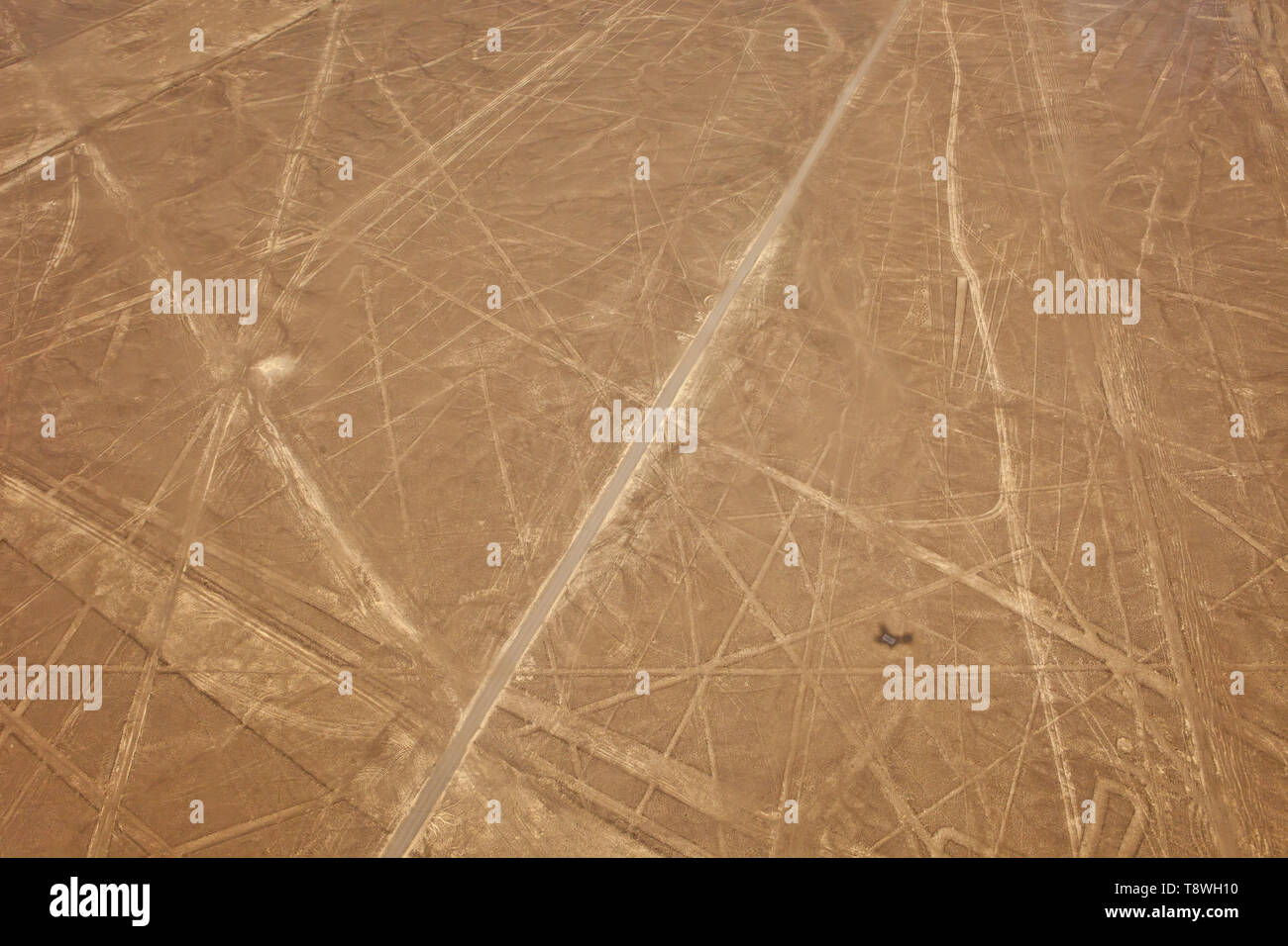Nazca lines in Peru from an airplane Stock Photo - Alamy