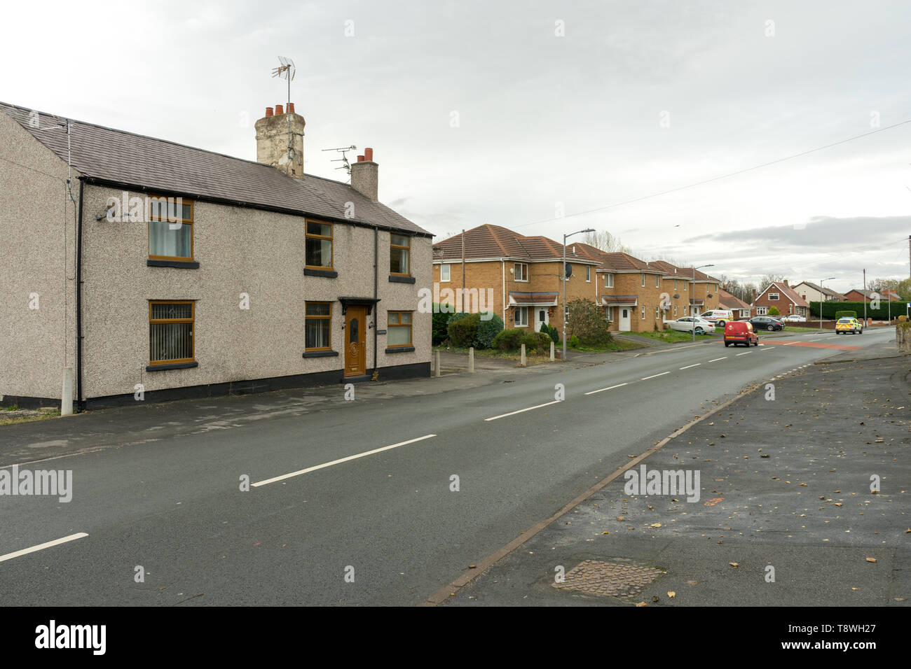 High Street in a North Wales Village Stock Photo - Alamy
