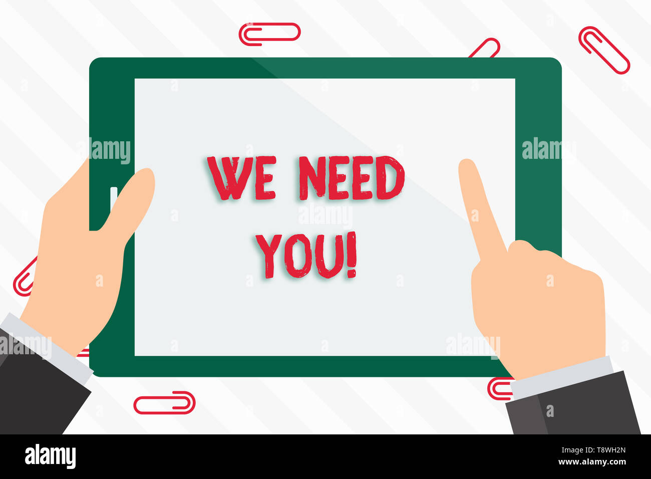 Text sign showing We Need You. Business photo showcasing asking someone ...