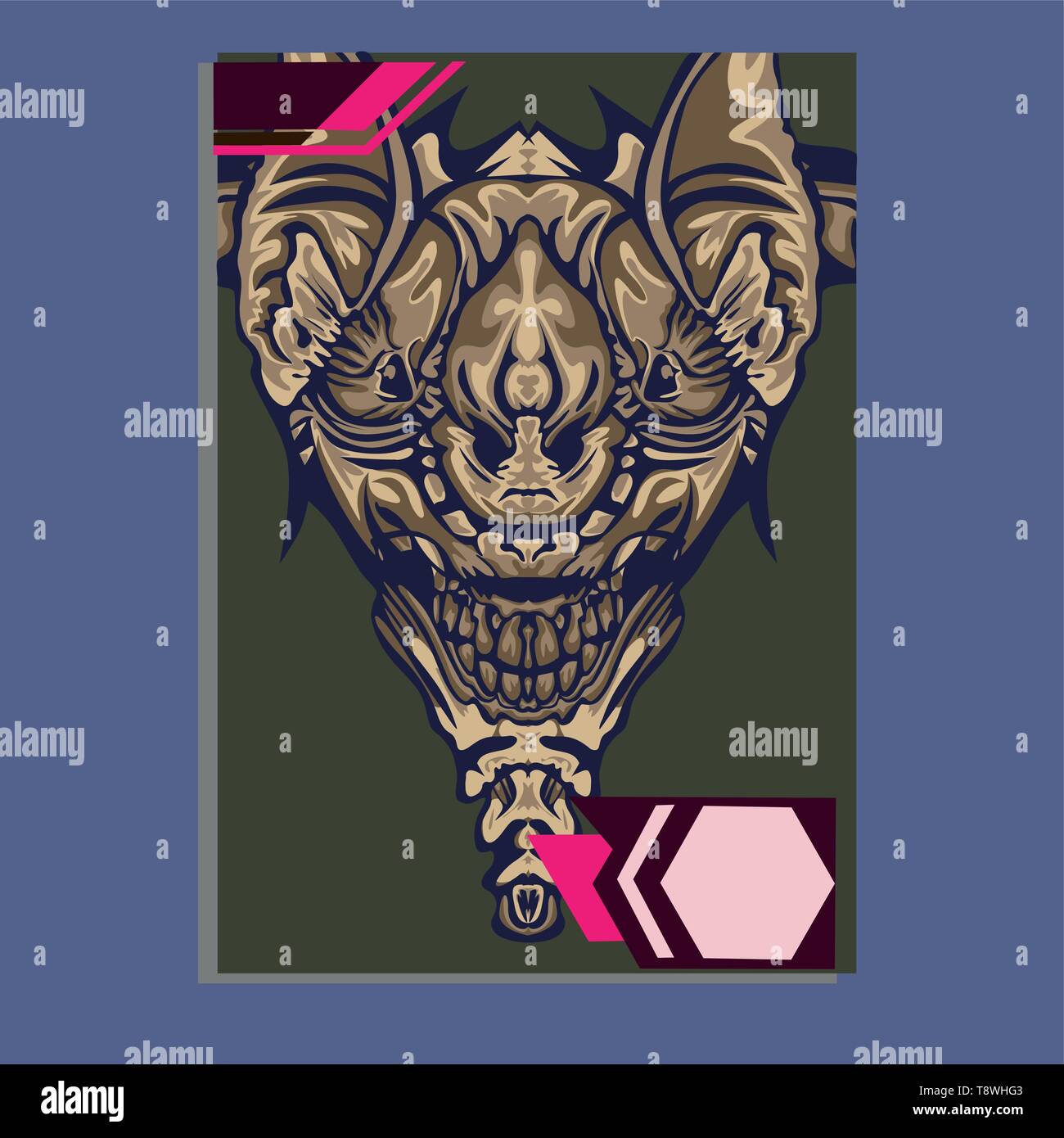 Vector illustration. Mecha sacred geometry. For t-shirt design, poster ...