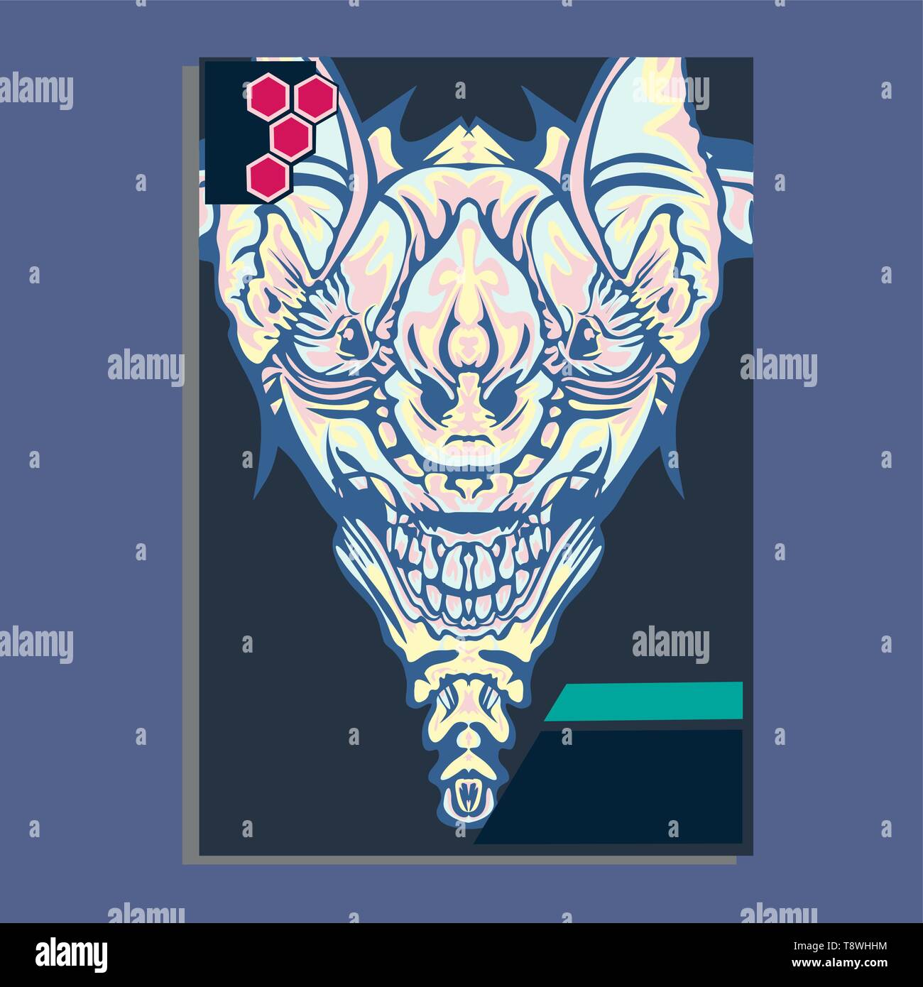 Vector illustration. Mecha sacred geometry. For t-shirt design, poster ...