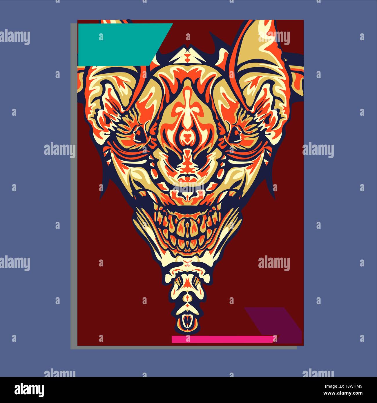 Vector illustration. Mecha sacred geometry. For t-shirt design, poster ...