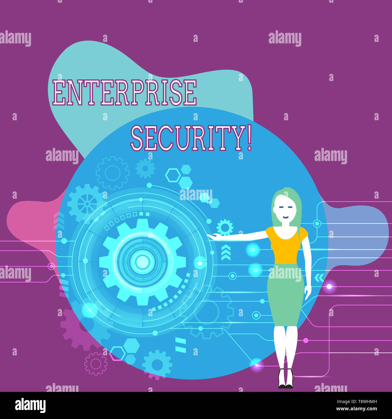 Text sign showing Enterprise Security. Business photo text decreasing ...