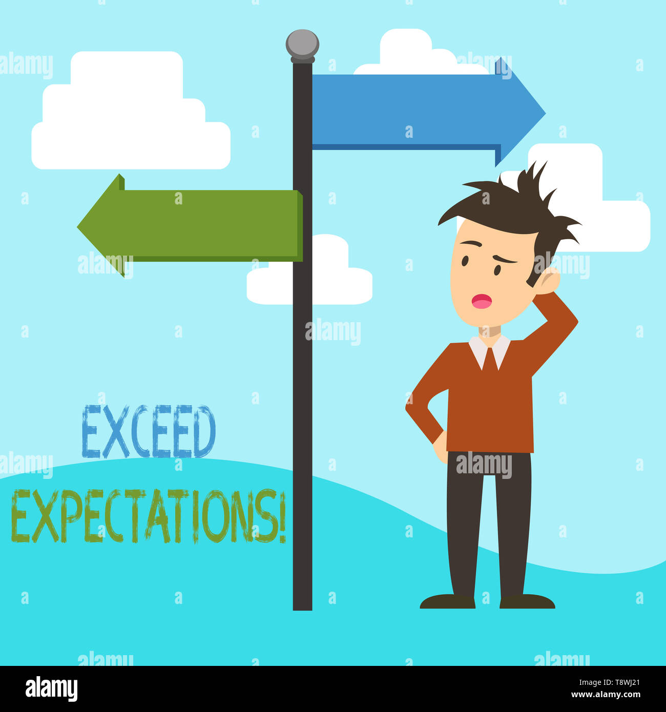 Handwriting text Exceed Expectations. Conceptual photo able to surpass ...