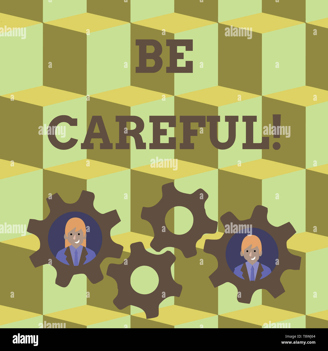 Word writing text Be Careful. Business photo showcasing making sure of ...