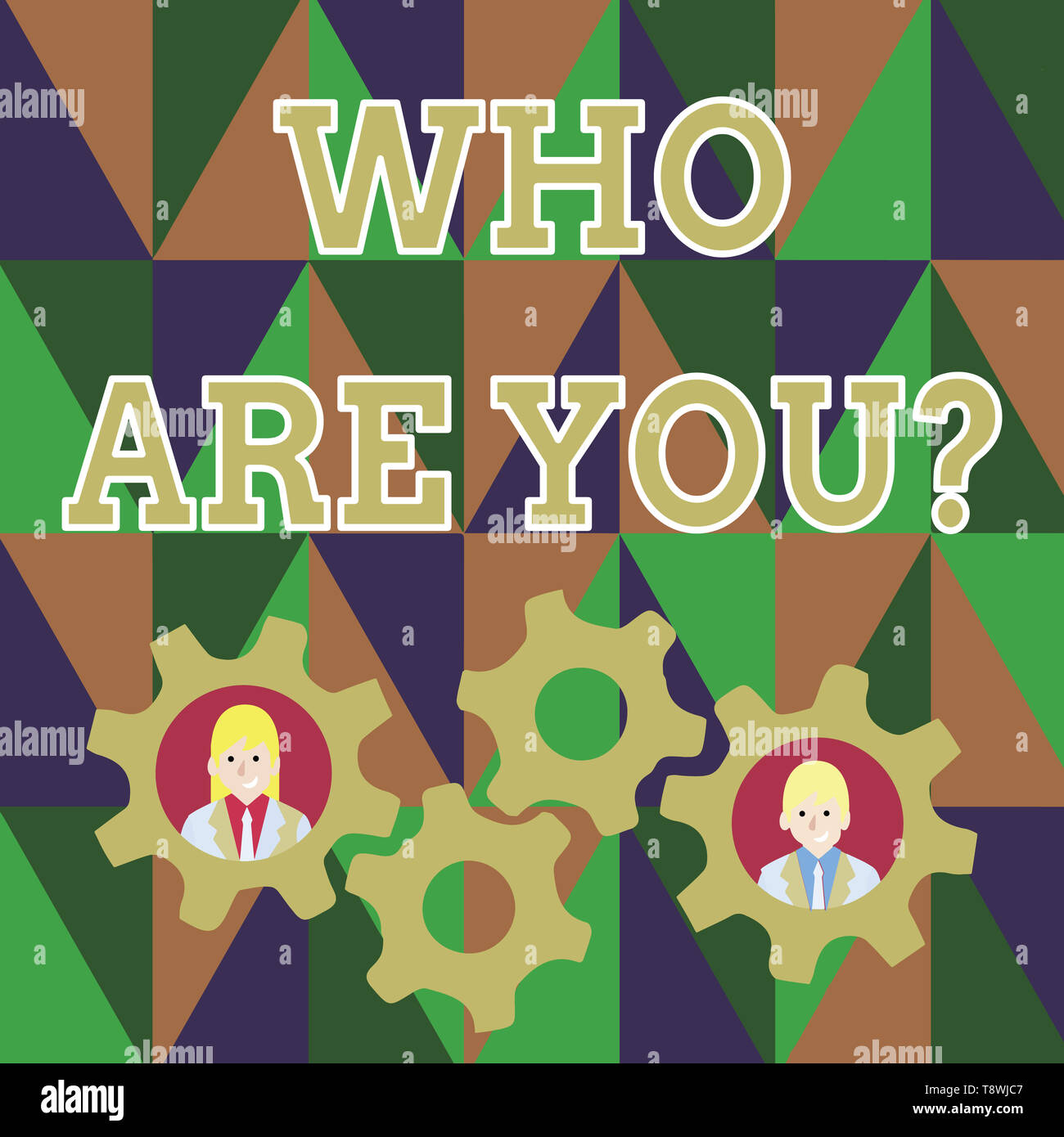 Text sign showing Who Are You Question. Business photo showcasing ...