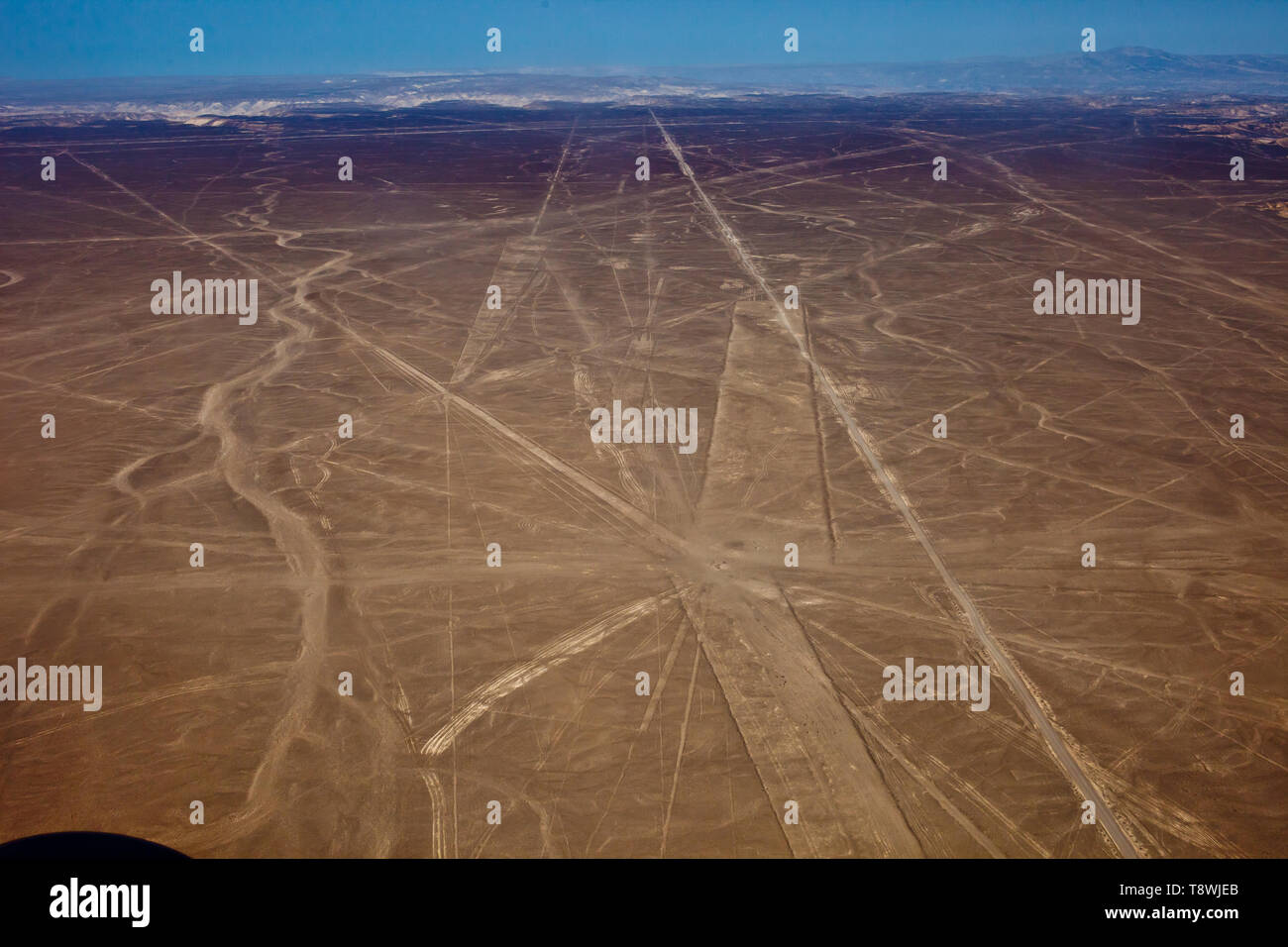 Nazca lines in Peru from an airplane Stock Photo - Alamy