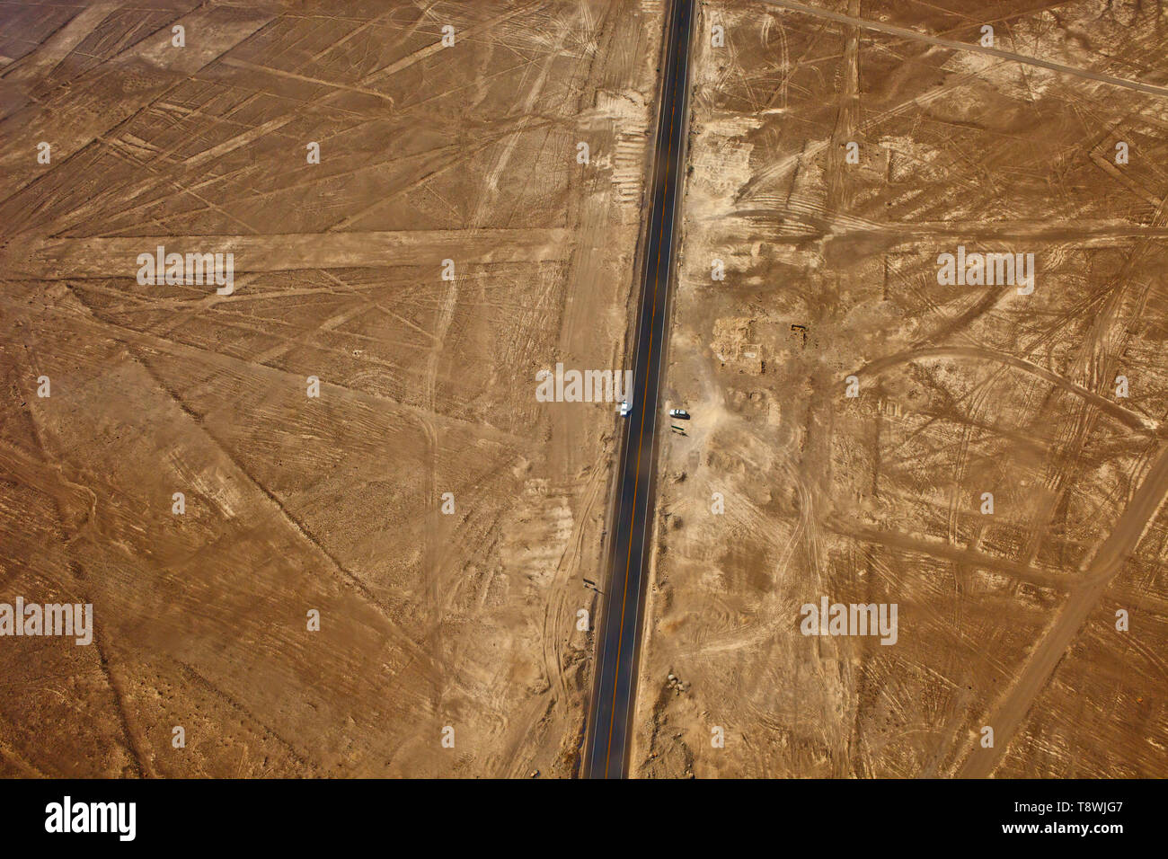 Nazca lines in Peru from an airplane Stock Photo - Alamy