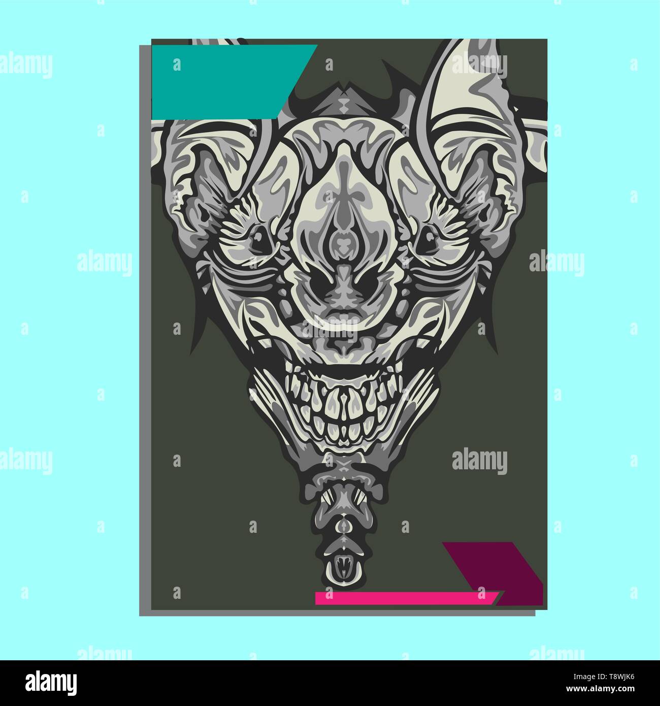 Vector illustration. Mecha sacred geometry. For t-shirt design, poster ...