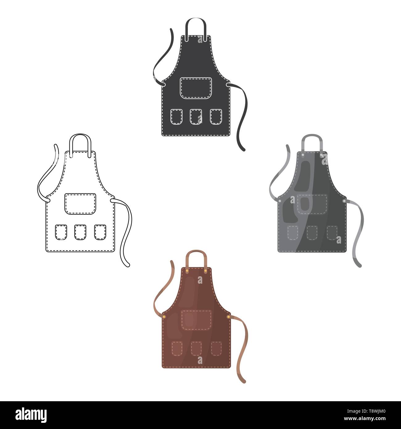 Black stylist apron Stock Vector Images - Alamy