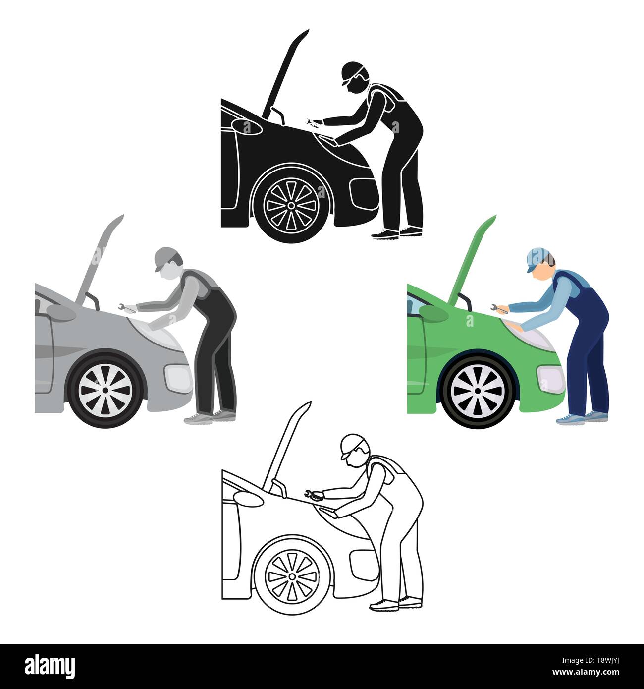 adjustment,auto,black,car,cartoon,design,diagnostics,engine,equipment ...