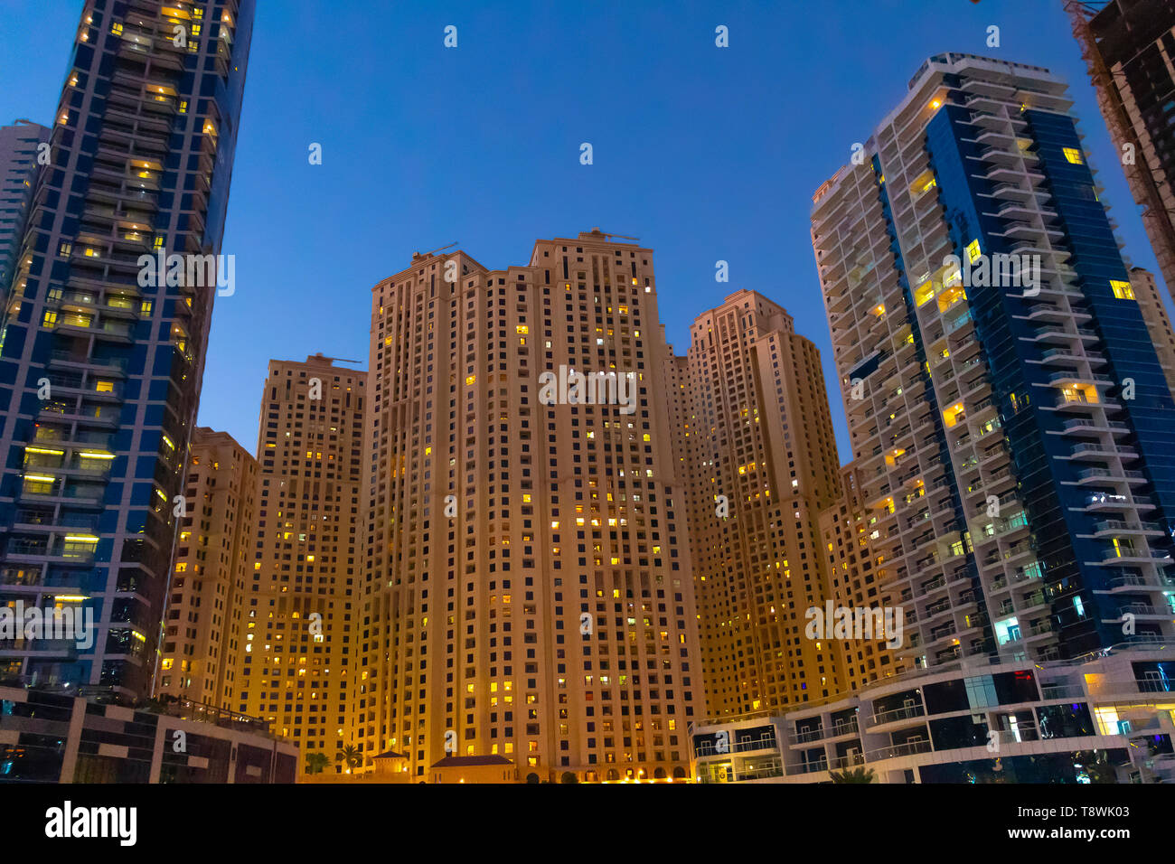 District downtown. View of the beautiful modern high-rise buildings ...
