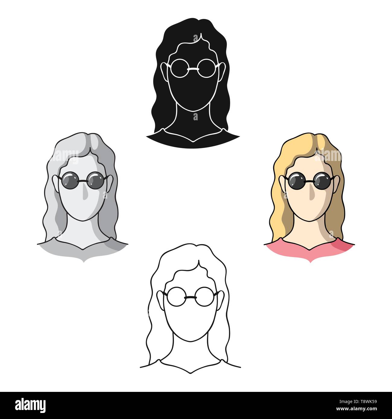 Blind Girl Stock Vector Images - Alamy