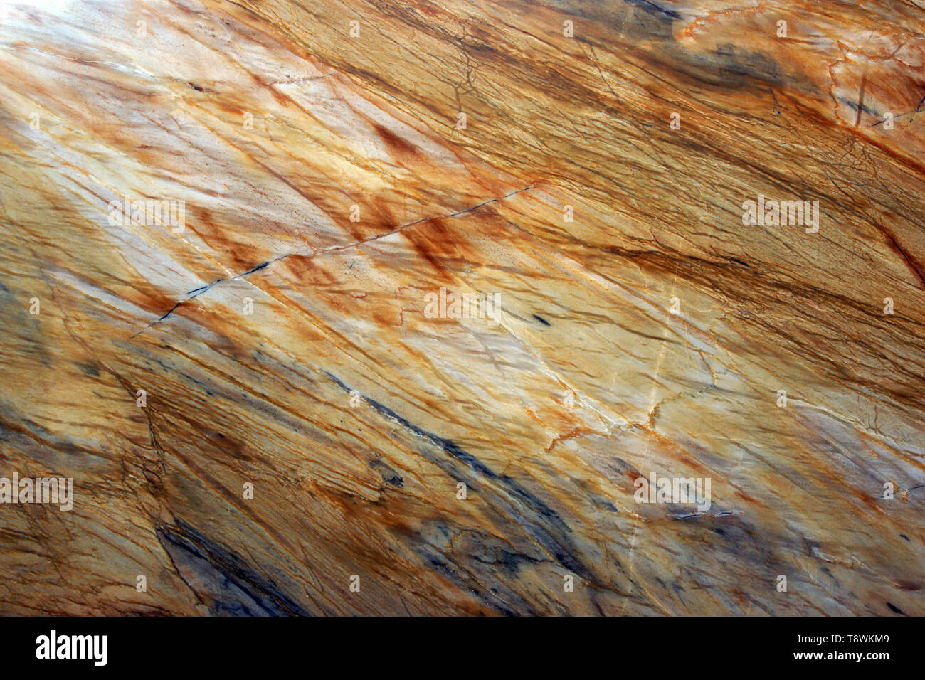 Natural stone, marble texture in yellow with gray streaks and stripes ...