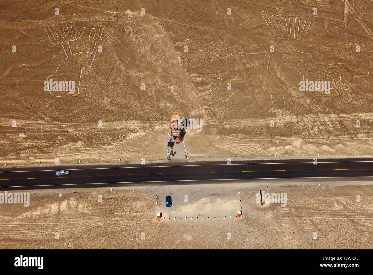 Nazca lines in Peru from an airplane Stock Photo - Alamy