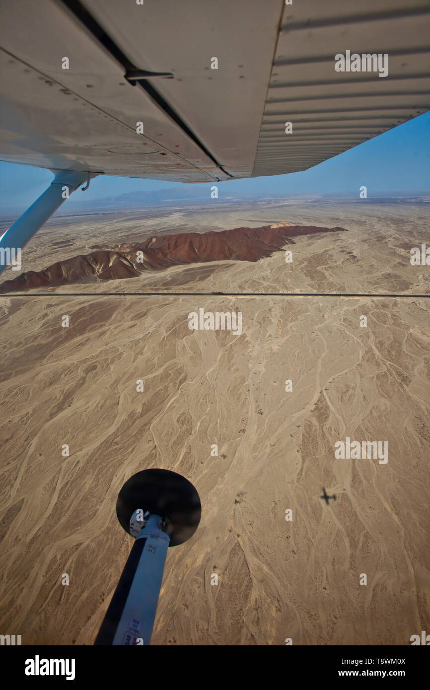 Nazca lines in Peru from an airplane Stock Photo - Alamy