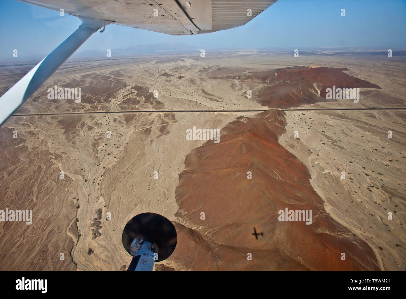 Nazca lines in Peru from an airplane Stock Photo - Alamy