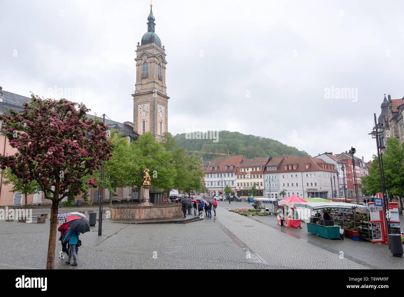 Eisenach, Germany - May 11, 2019: View of the St. George's Church and ...