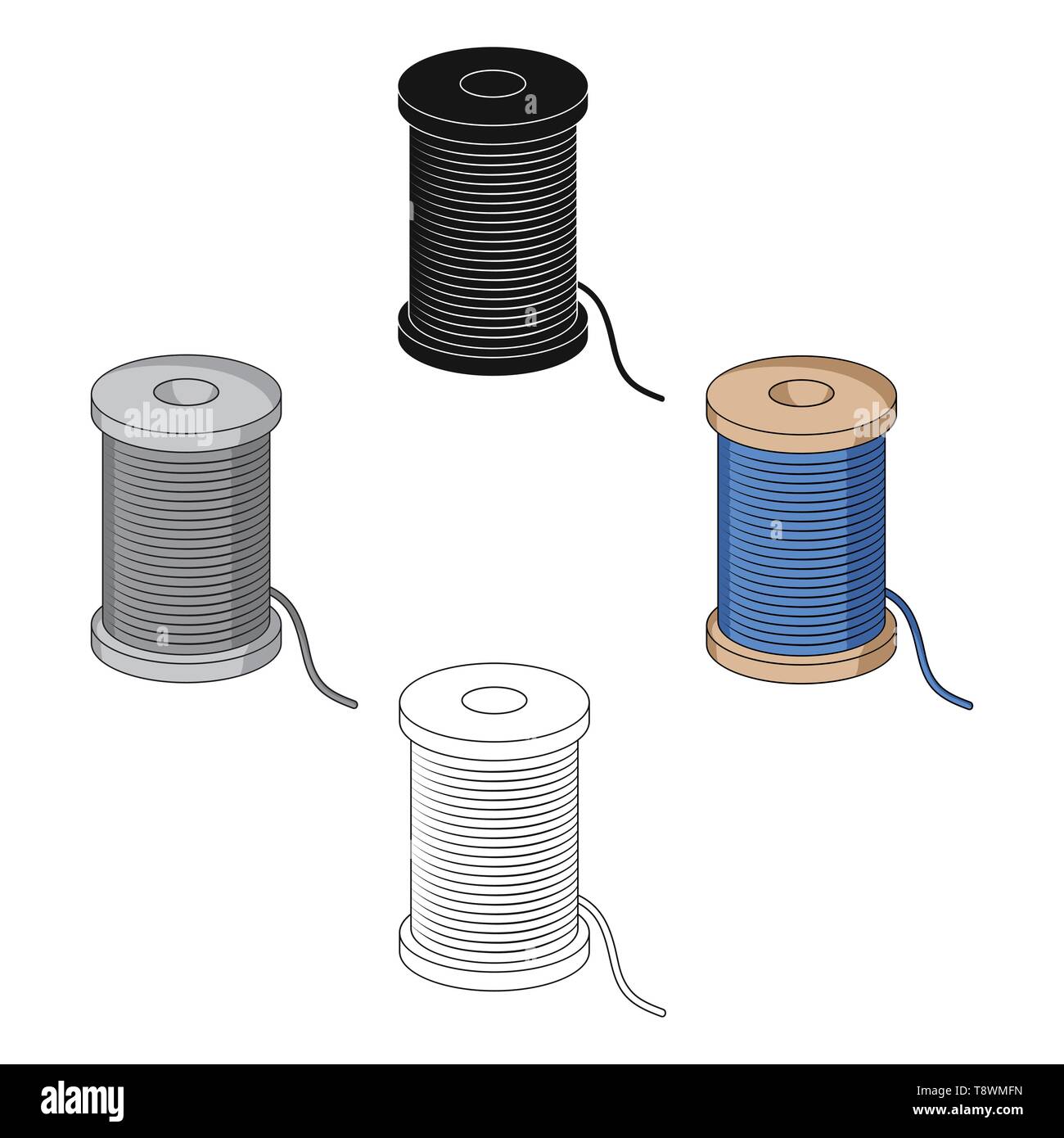 blue,bobbin,cartoon,black,cotton,craft,cylinder,embroidery,equipment ...