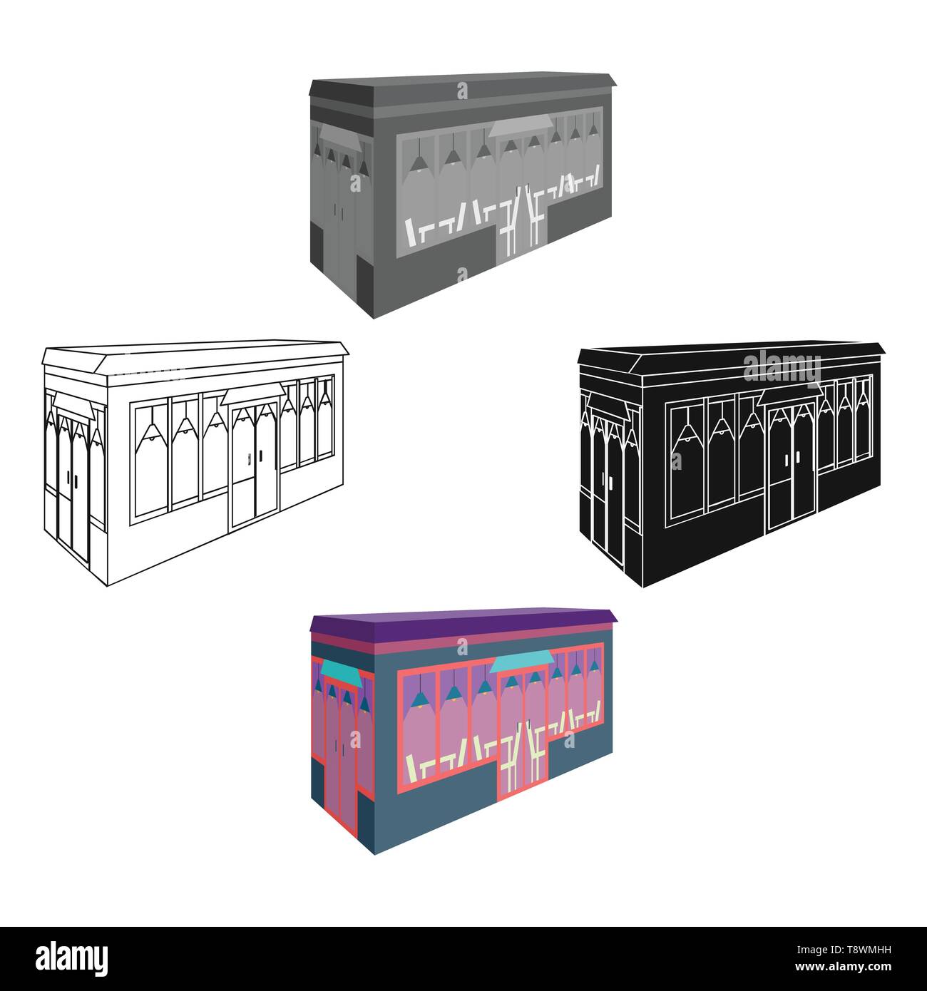 architecture,bar,building,cafe,cartoon,black,chairs,construction,icon ...