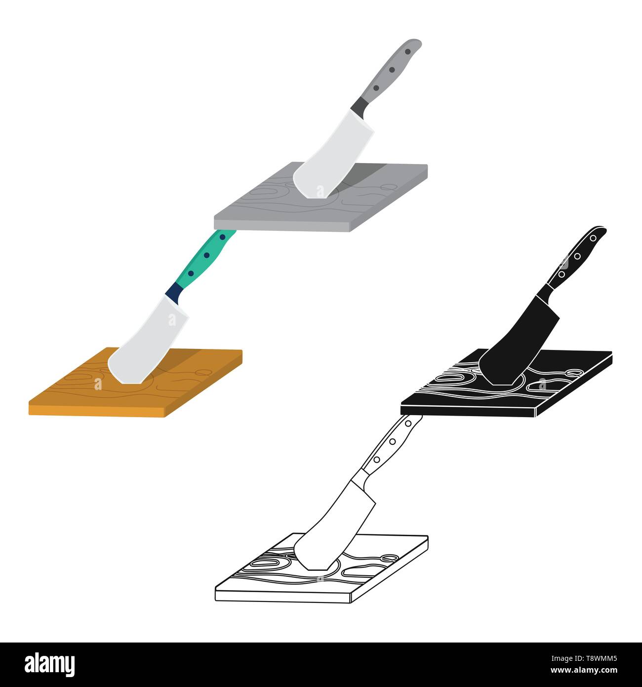 ax,backsword,blade,board,cartoon,black,chopping,cleaver,cooking,cutting ...