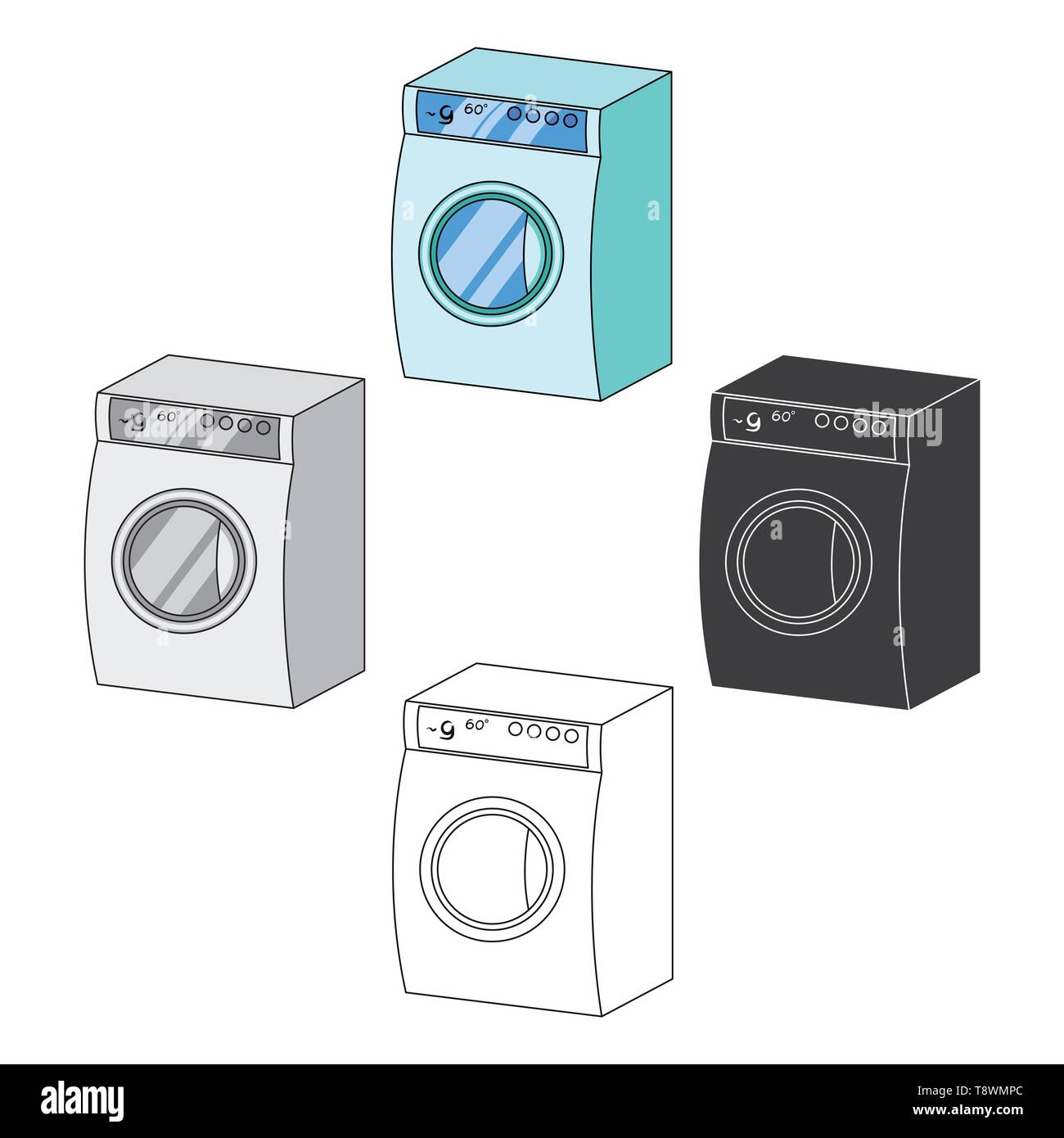 Washing, single icon in cartoon,black style.Washing, vector symbol ...
