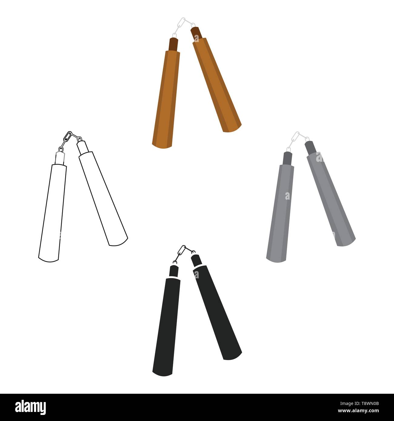 Nunchuck vector hi-res stock photography and images - Alamy