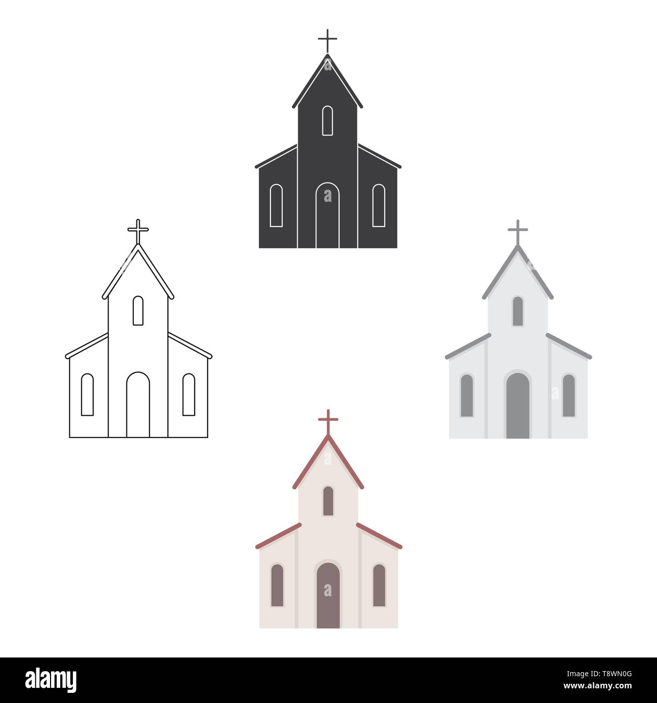 Cartoon wedding chapel Cut Out Stock Images & Pictures - Alamy
