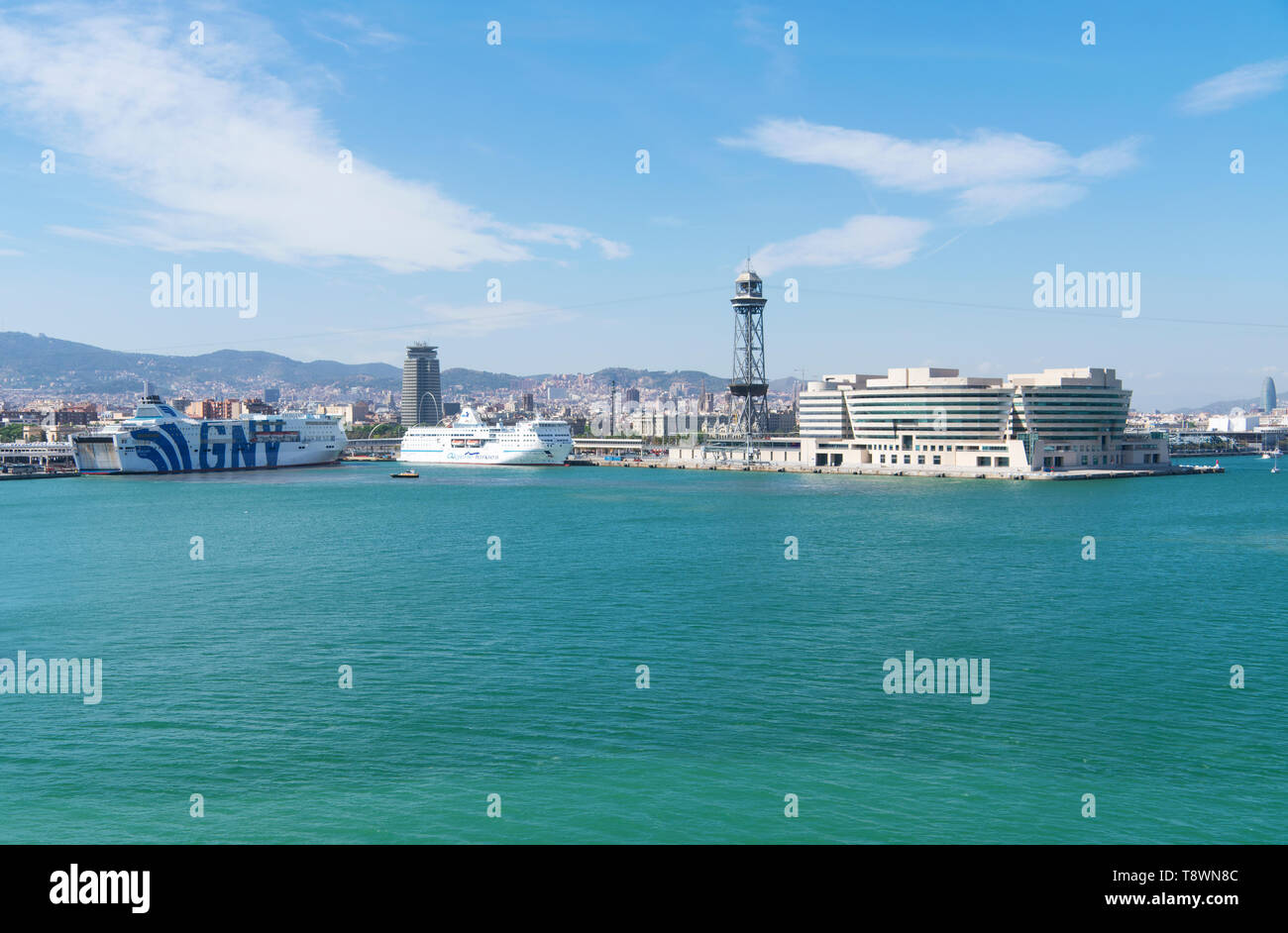 Ferry gnv barcelona españa hi-res stock photography and images - Alamy