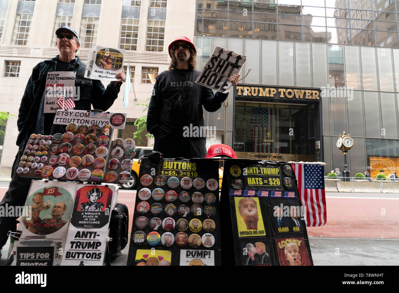 NEW YORK - USA - MAY 5 2019 - Demonstration against president Donald ...