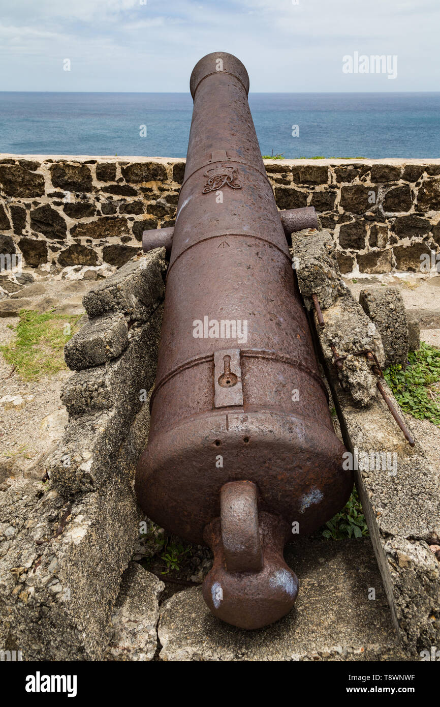 Fort Rodney, Pigeon Island, St Lucia in the Caribbean Stock Photo - Alamy