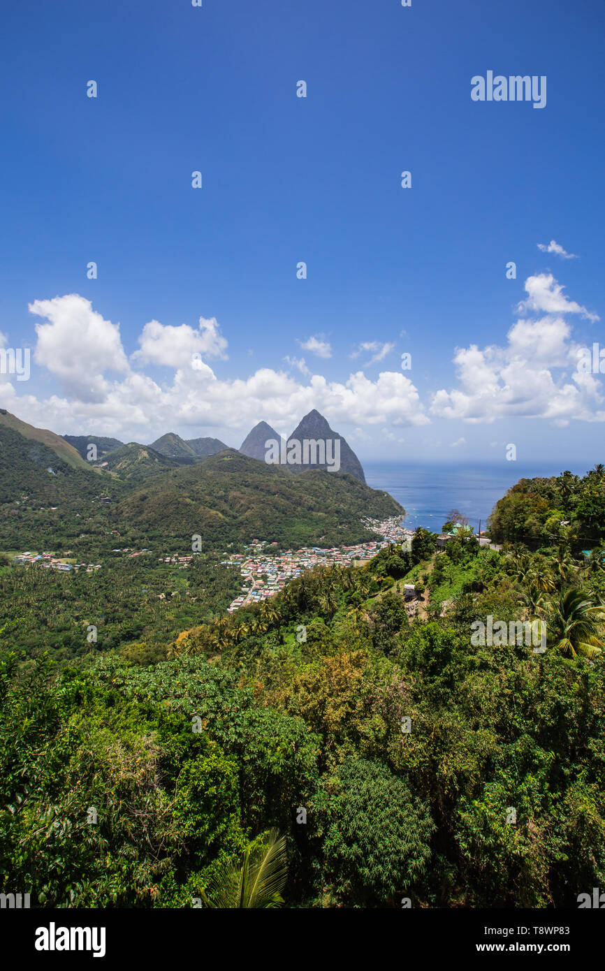 Soufriere st lucia pitons hi-res stock photography and images - Alamy