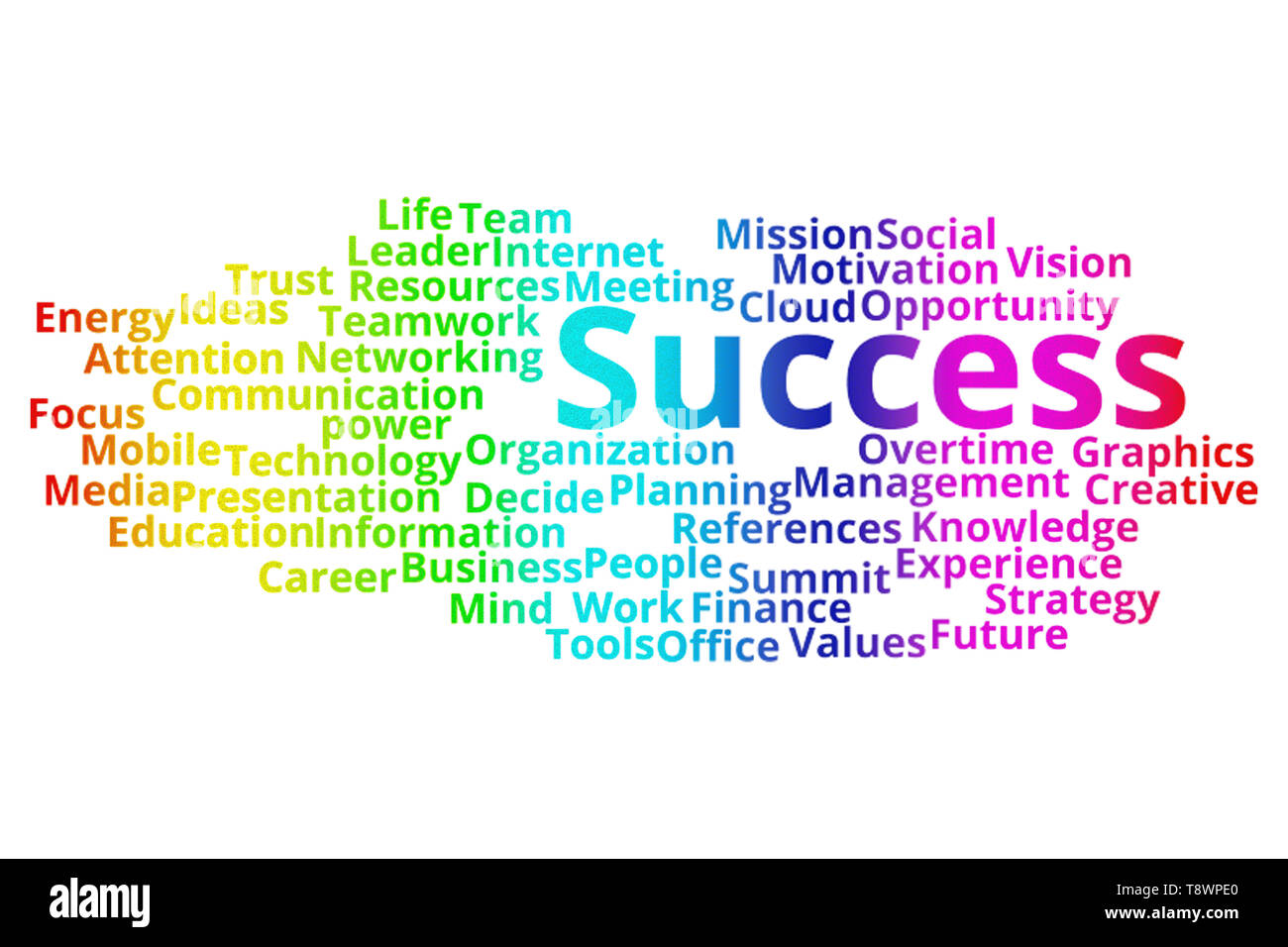 SUCCESS word cloud collage. Business and motivation concept Stock Photo ...