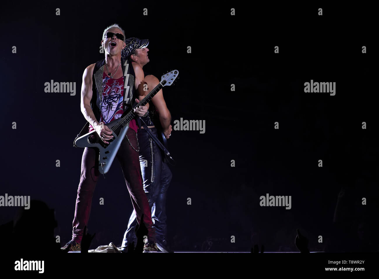 Scorpions band performing live at stadium Stock Photo - Alamy