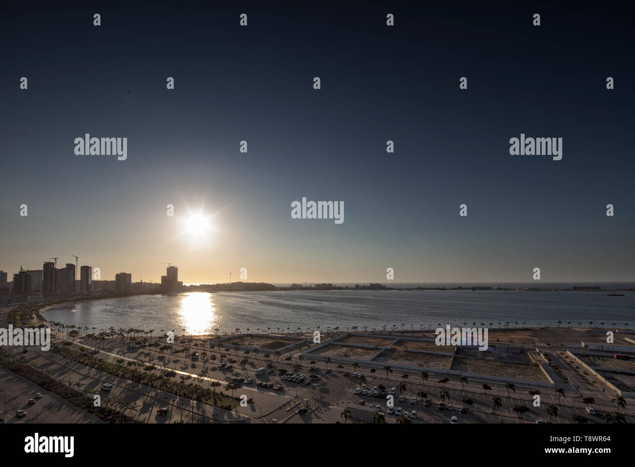 View of the Luanda downtown with beautiful sunset. Luanda. Angola Stock ...