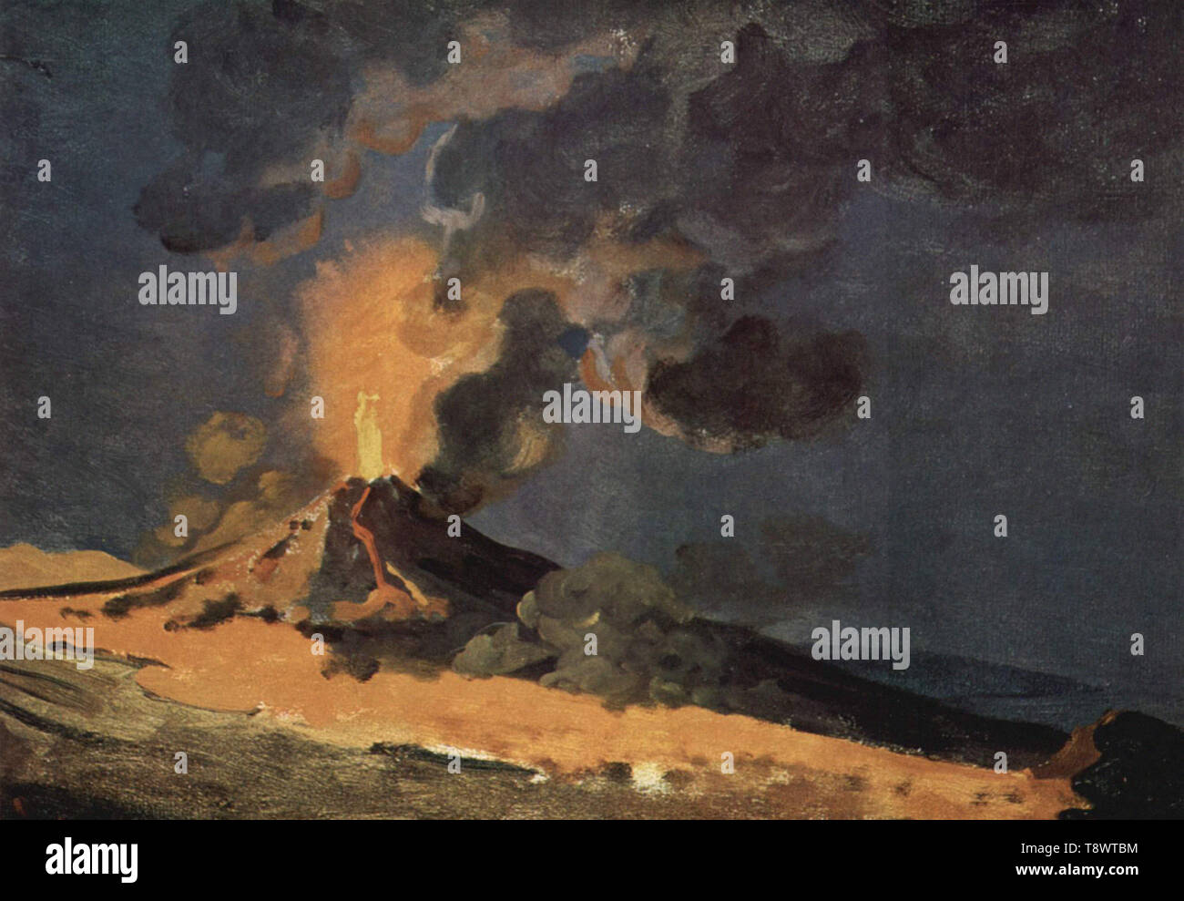 Joseph Wright Of Derby - Eruption Vesuvius Stock Photo - Alamy