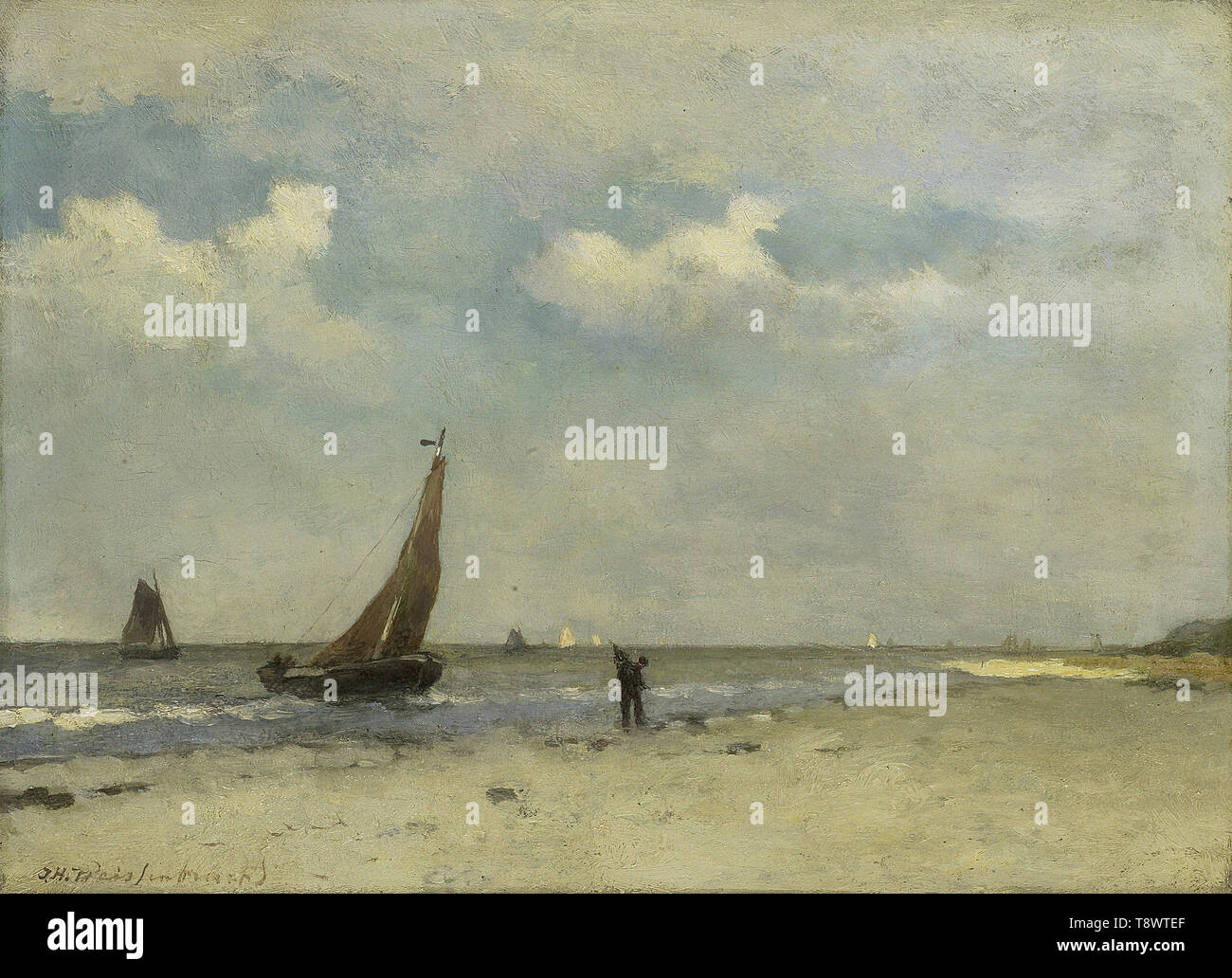 Johan Hendrik Weissenbruch - View Seaside C 1903 Stock Photo - Alamy