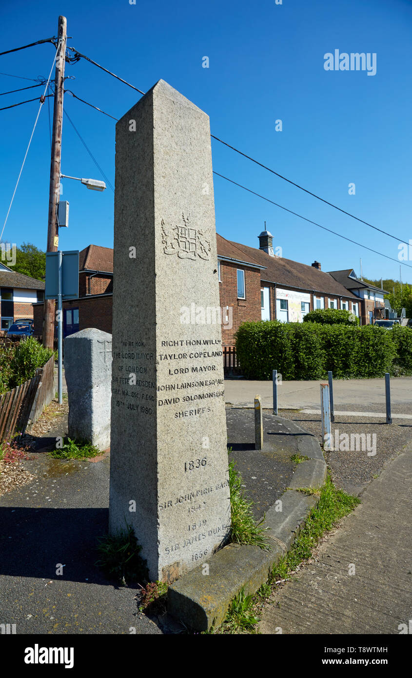 The London Stones at Lower Upnor, Kent,UK. The 19th century London ...