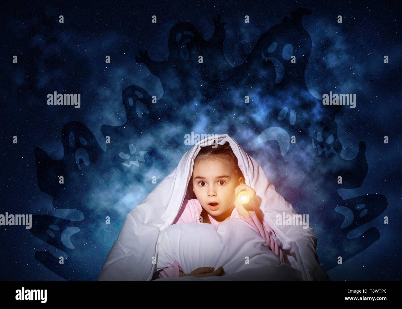 Child flashlight sky hi-res stock photography and images - Alamy